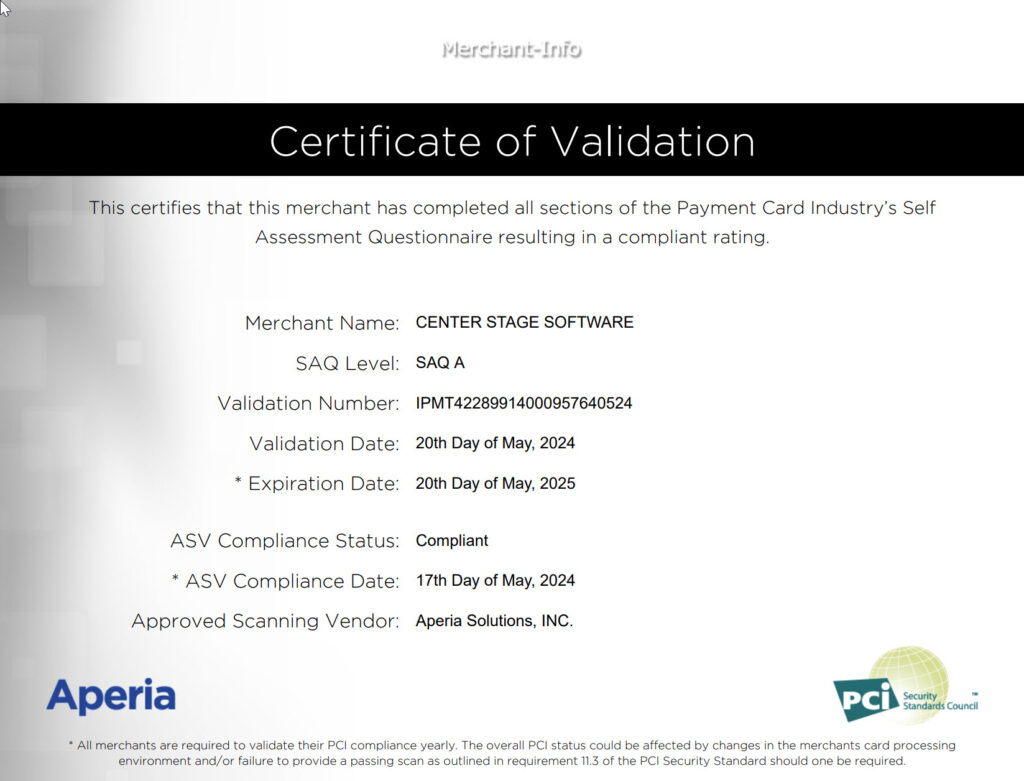 FAQs - Center Stage Software